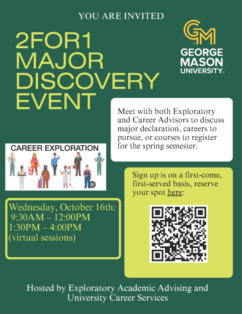2for1 Exploratory Flyer - Academic Advising